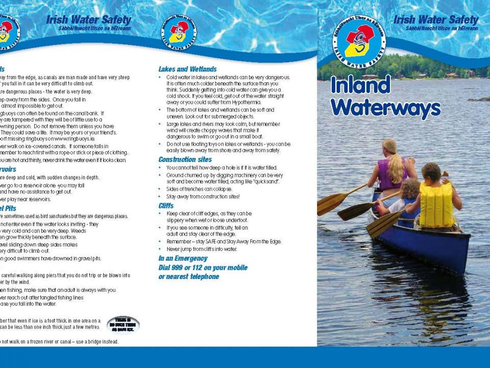 Irish Water Safety Inland poster graphic | Irish Cancer Society
