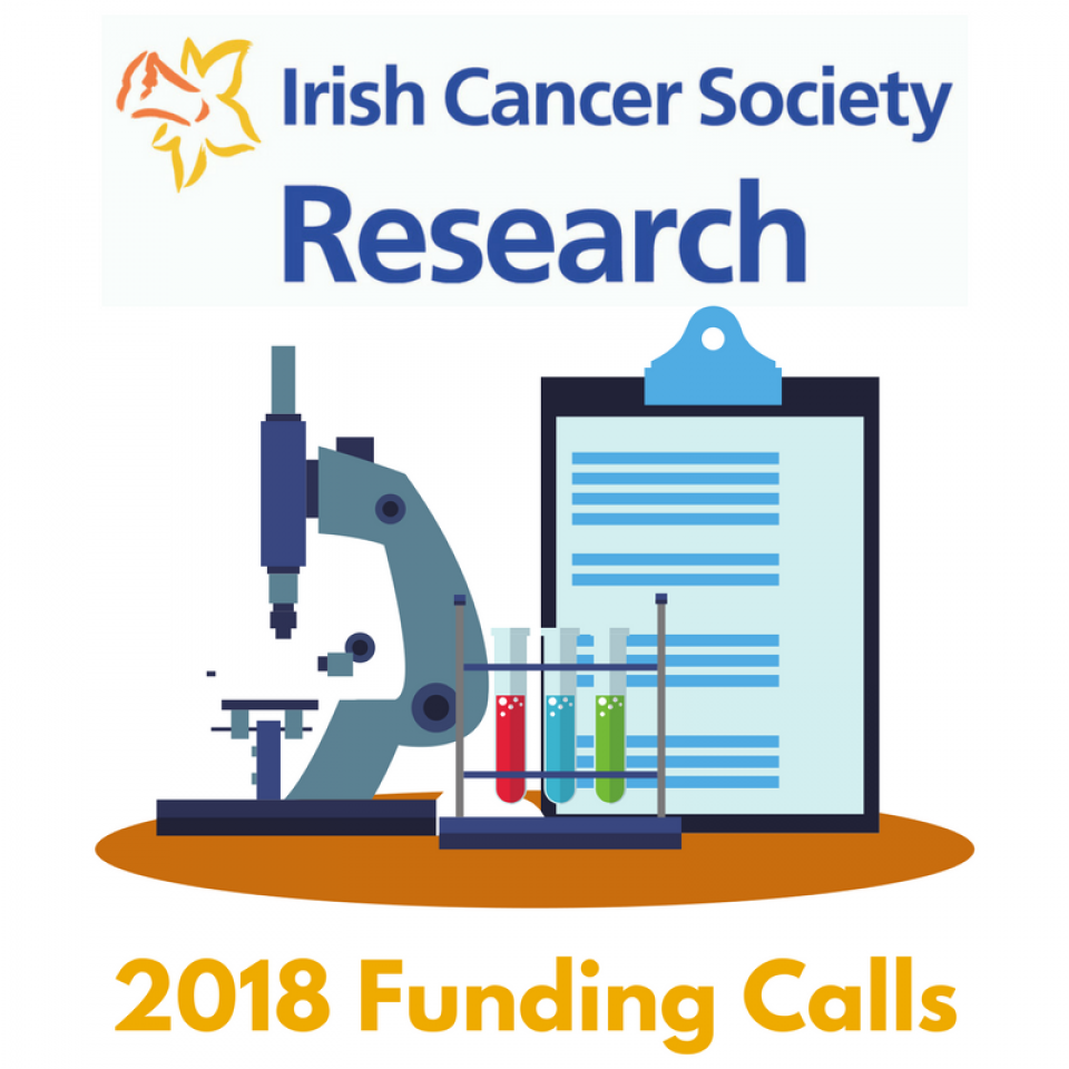 Irish Cancer Society Announces Research Funding Schemes Opening In 2018